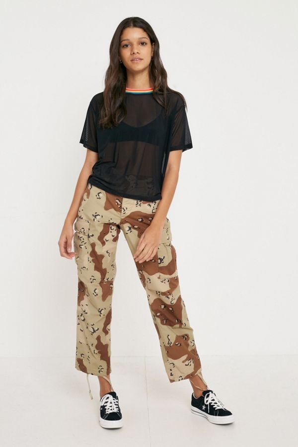 UO Rainbow Tipped Mesh T-Shirt | Urban Outfitters