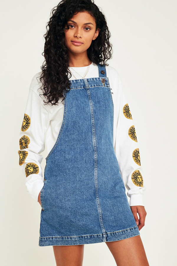 BDG Gaia Denim Pinafore Dress | Urban Outfitters UK