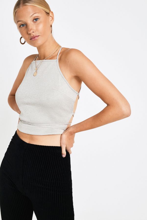 UO Moss Silver Open Back Cami | Urban Outfitters