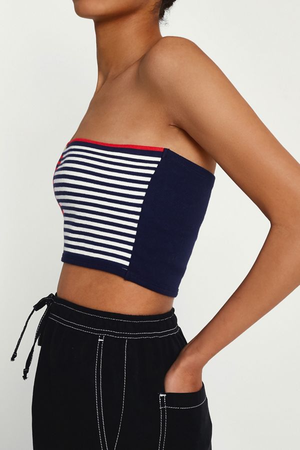 UO Colour-Blocked Striped Bandeau Top | Urban Outfitters