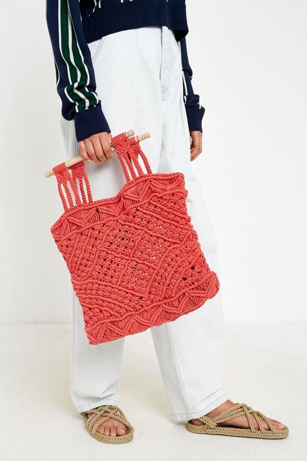 LF Markey Red Macrame Bag | Urban Outfitters