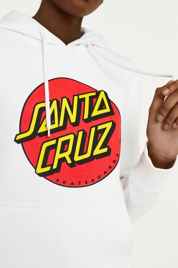 Santa Cruz - Sweat à capuche blanc avec logo rond | Urban Outfitters