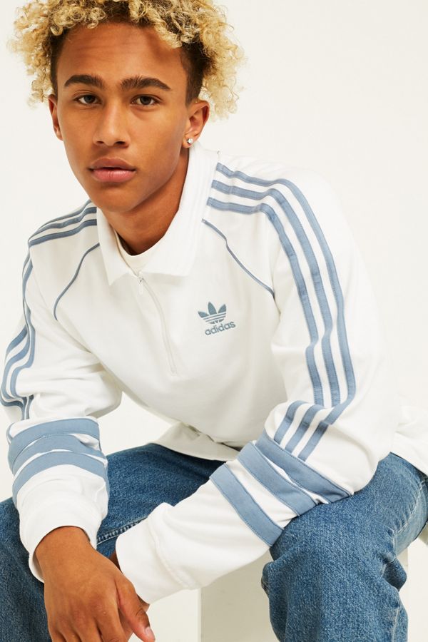 adidas Authentic White Rugby Shirt | Urban Outfitters