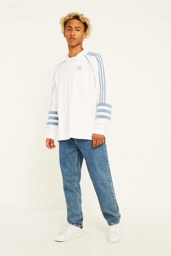 adidas Authentic White Rugby Shirt | Urban Outfitters