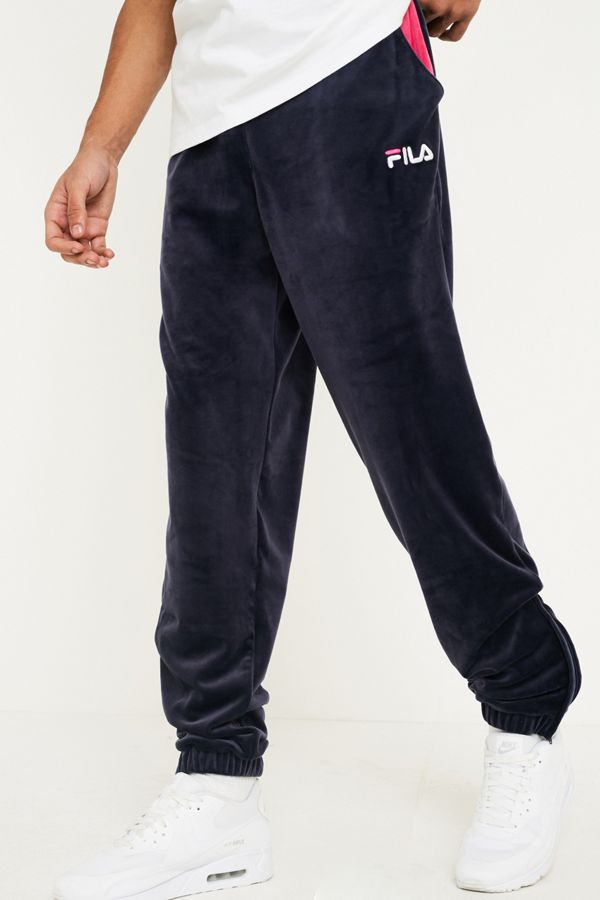 FILA Dax Navy Velour Track Pants | Urban Outfitters