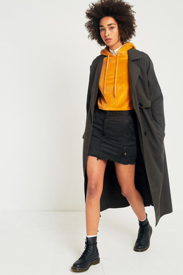 Urban Renewal Vintage Customised - Jupe cargo style militaire noire ...