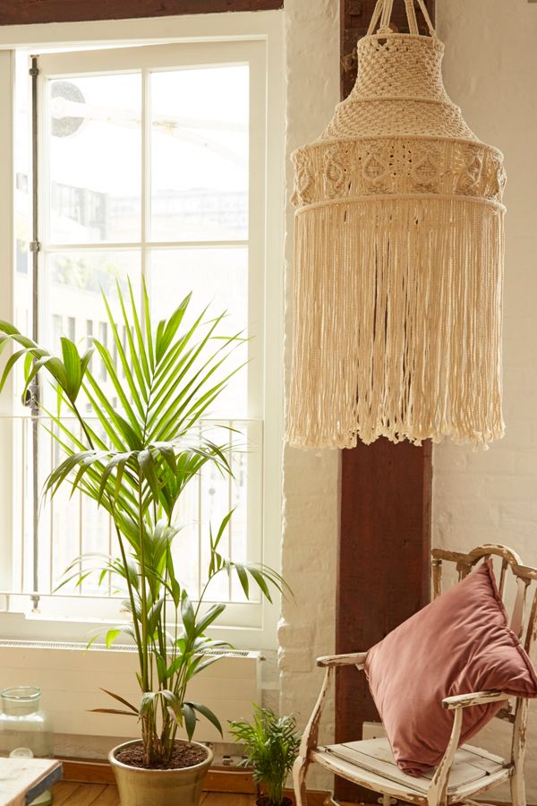Macramé Large Shade | Urban Outfitters UK