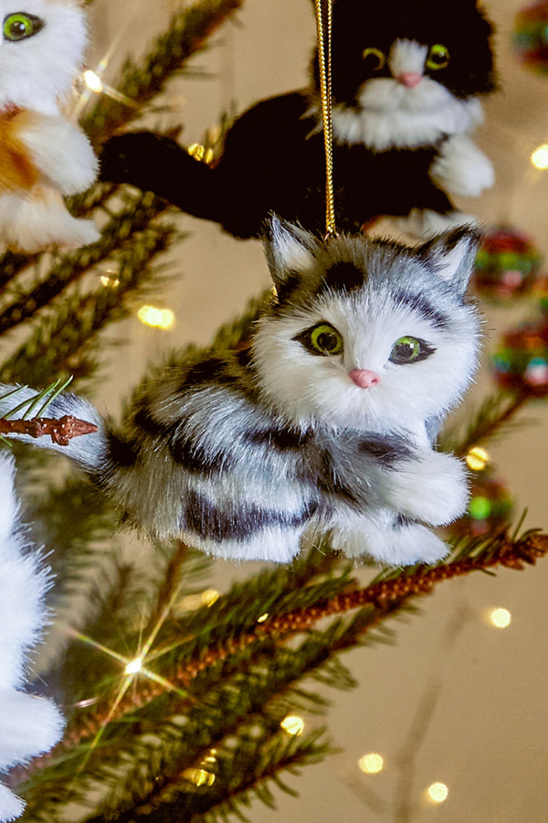 Plush Cat Christmas Ornament | Urban Outfitters UK