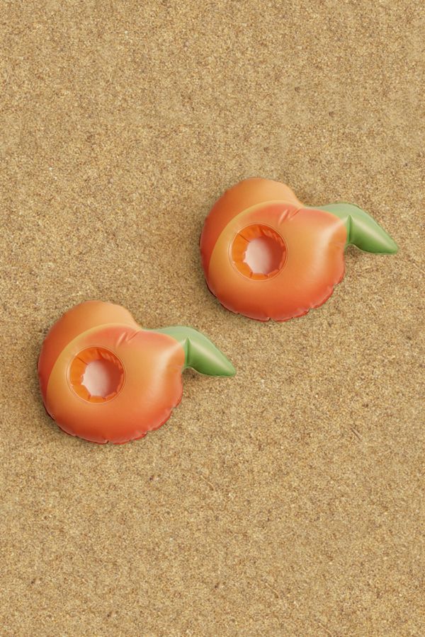 Peach Drink Holder Pool Float Set | Urban Outfitters