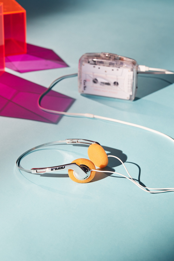 Retro Colourblock Silver Headphones | Urban Outfitters