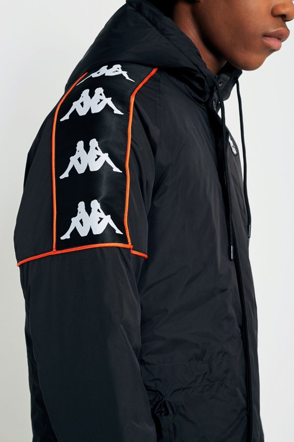 Kappa Banda Black and Orange Managers Jacket | Urban Outfitters